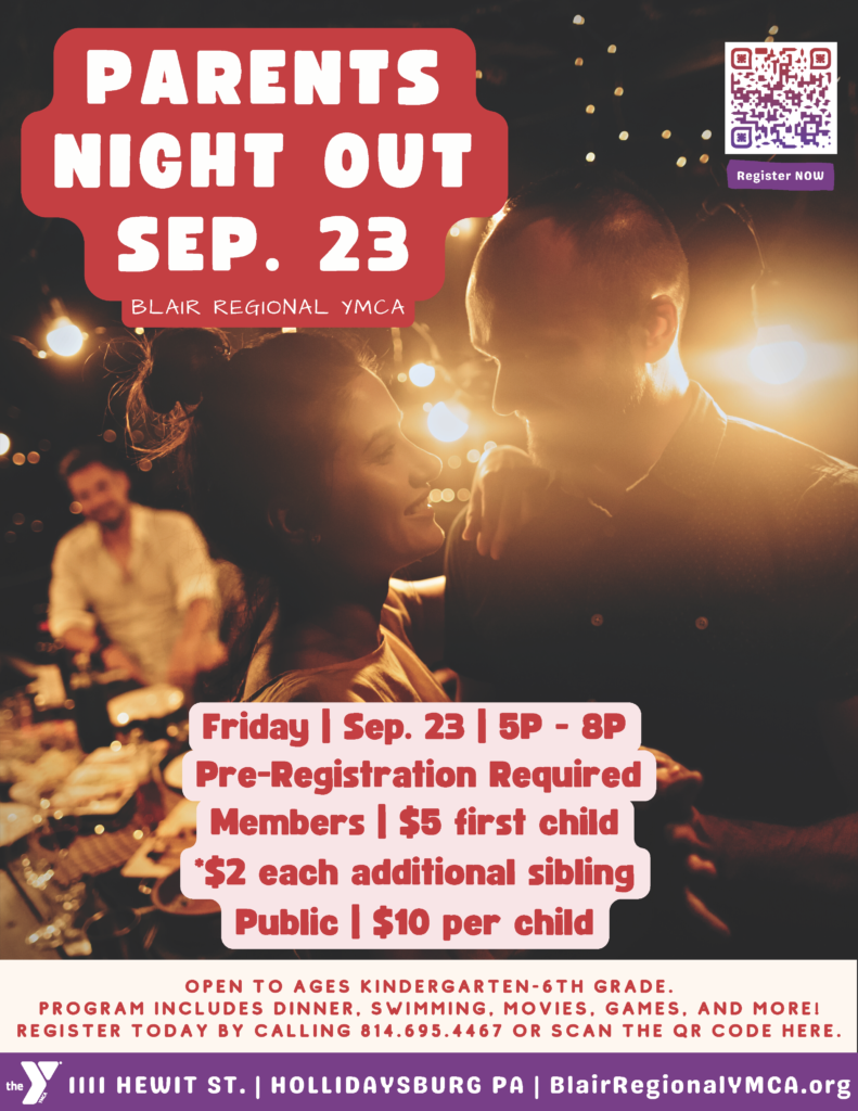 Parents Night Out Sep2022 - Blair Regional YMCA
