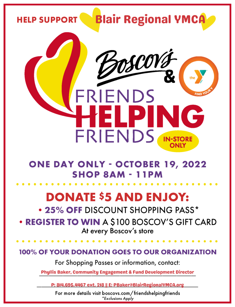 Calendar | BLAIR REGIONAL YMCA | Hollidaysburg, PA