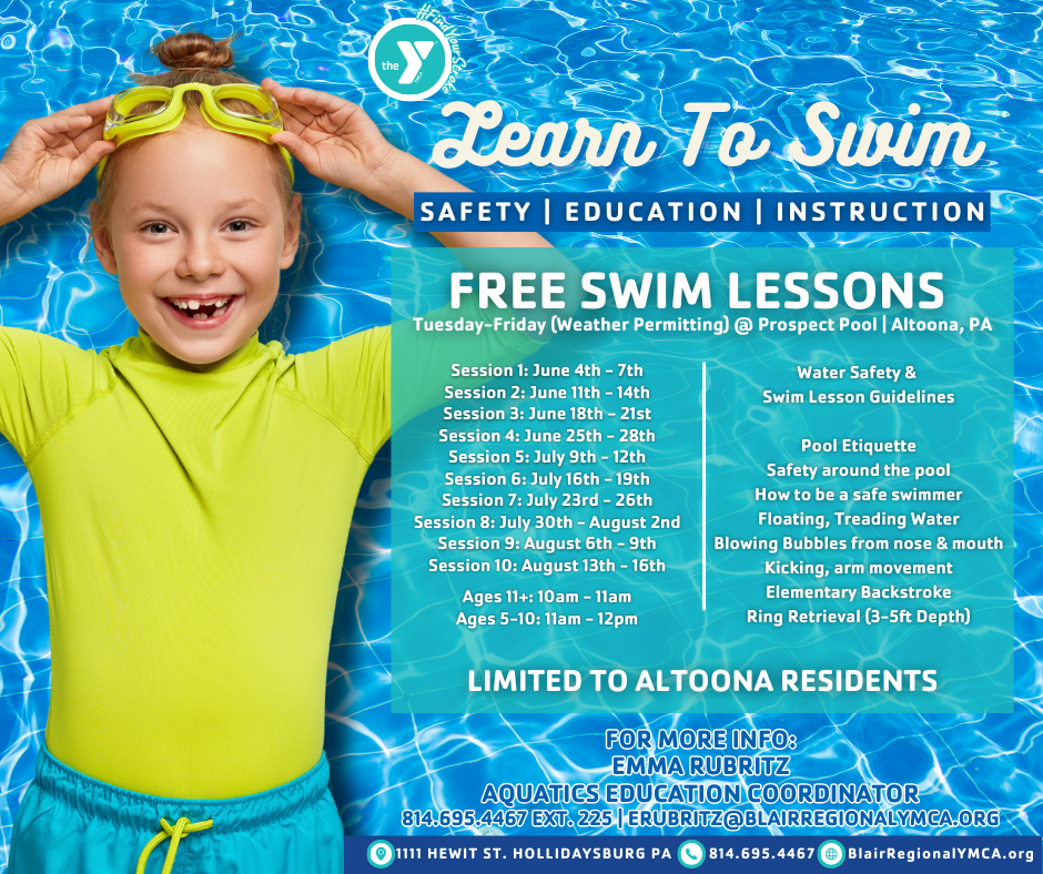 Swimming Lessons | BLAIR REGIONAL YMCA | Hollidaysburg, PA
